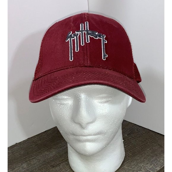Guy Harvey | Accessories | Guy Harvey Signature Trucker Cap Maroon Mesh ...